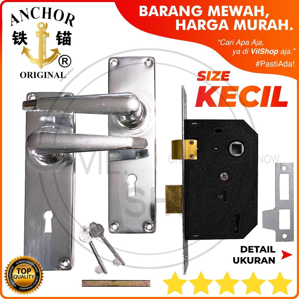 Jual KUNCI PINTU ANCHOR JANGKAR ASLI KECIL SMALL MORTISE DOOR LOCK ...