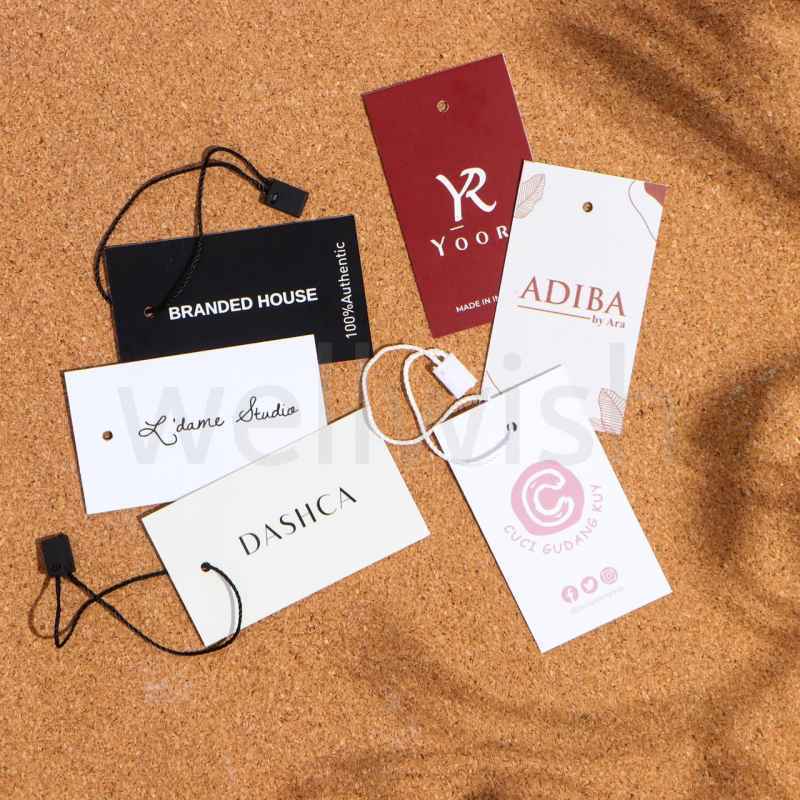 Jual Hangtag Hijab + Tali / Label hijab + tali/ Label brand/ Hangtag ...