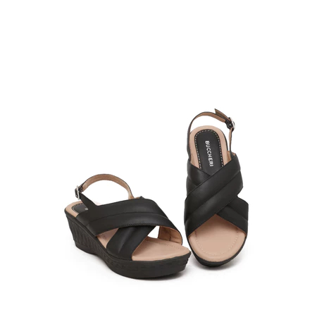 Jual Buccheri Sandal Wedges Wanita Lusiana:IN004-HCT | Shopee Indonesia
