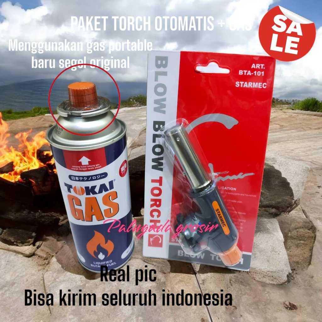 Jual Paket Gas Torch Portable Safety/Pematik Gas Kompor/Api Blow Torch ...