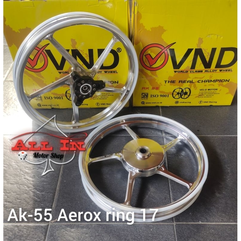 Jual VELG RACING VND AK 55 YAMAHA NEW AEROX/AEROX OLD/LEXY 160-17 & 185-17 CHROME/KRUM | Shopee ...