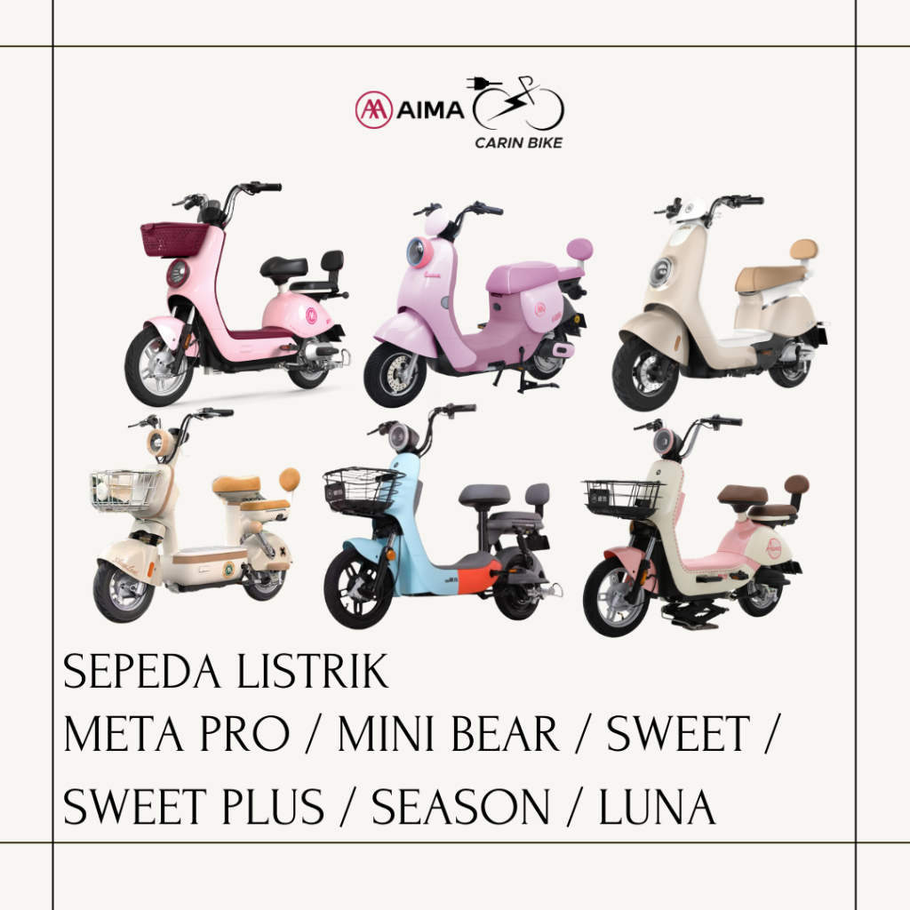 Jual (LUAR SAMARINDA) SEPEDA LISTRIK AIMA META PRO / MINI BEAR / SEASON ...