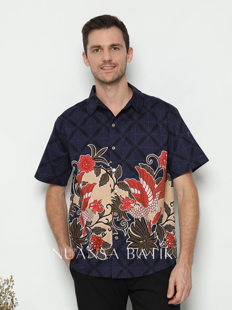 Jual Nuansa Batik Hem Batik Pria Lengan Pendek Bahan Katun Stretch ...