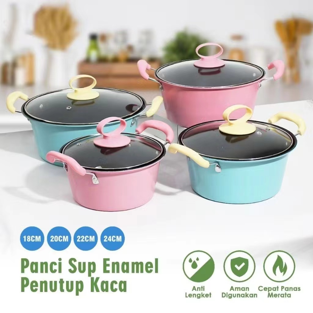 Jual Panci Anti Lengket/ 20/22/24cm Panci Rebusan Panci Bubur Panci ...