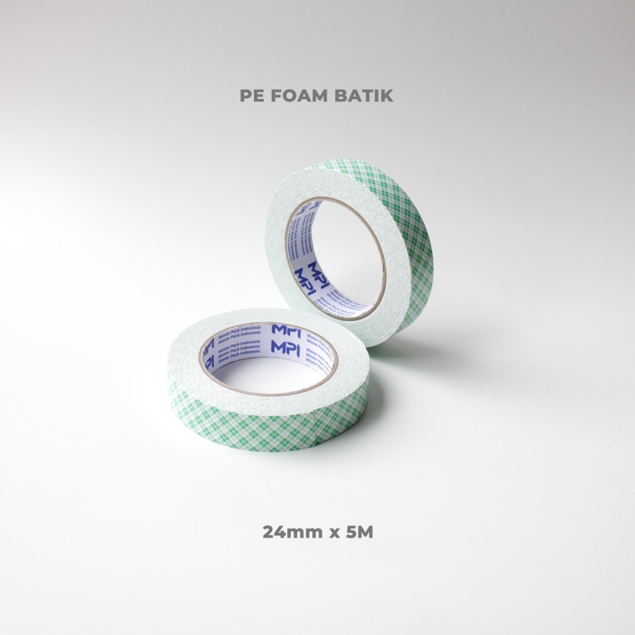 Jual Double Foam Tape Batik Busa Putih Master Pack Indonesia 24 MM x 5 Meter | Shopee Indonesia