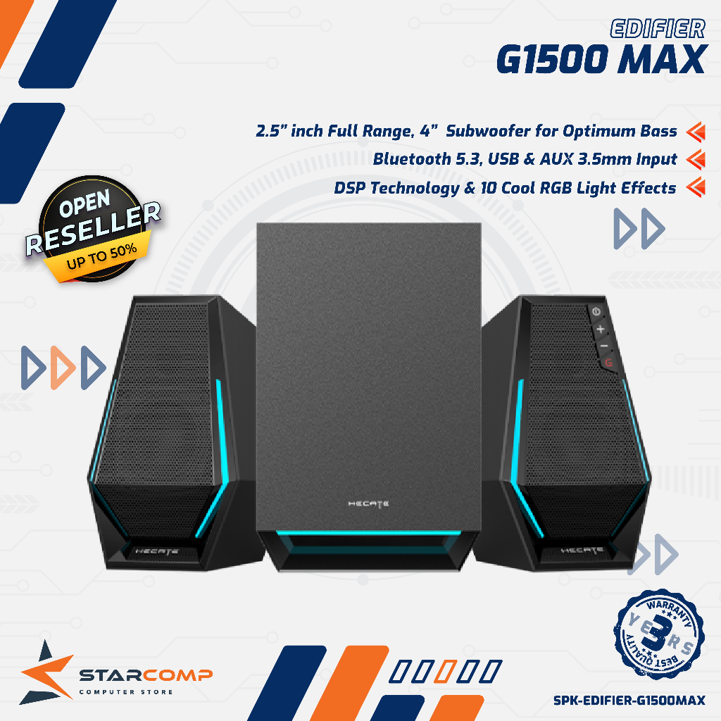 Jual EDIFIER G1500 MAX Speaker Gaming Multimedia 2.1 Desktop with RGB ...