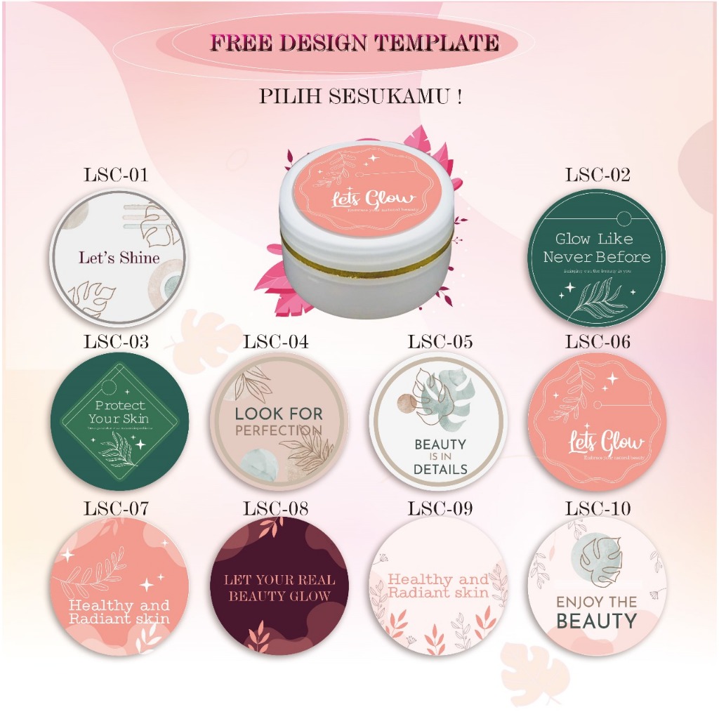 Jual STICKER LABEL SKINCARE BULAT / STICKER LABEL PRODUK KOSMETIK BULAT ...