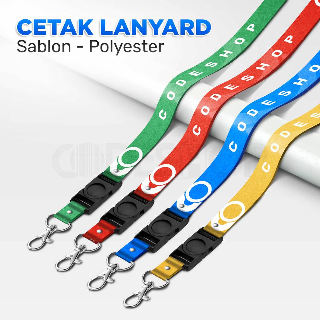 Jual Tali Lanyard Polyester Sablon Custom 90cm 1 Warna 1 Sisi Plus ...