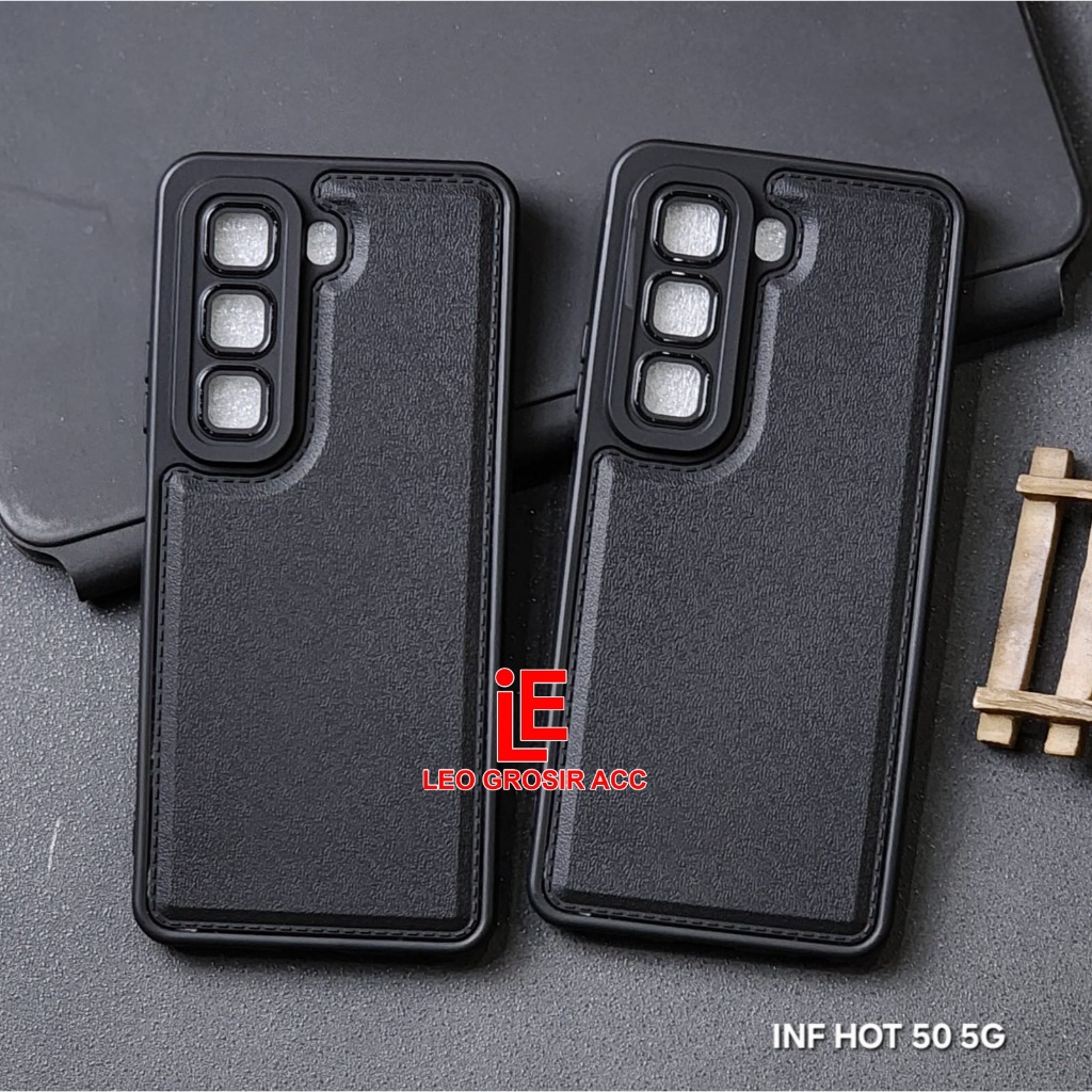 Jual INFINIX HOT 50 5G CASE LEATHER PRO SOFTCASE BLACK INFINIX HOT 50 5G | Shopee Indonesia
