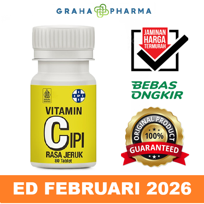 Jual VITAMIN C IPI ISI 80 TABLET RASA JERUK | Shopee Indonesia