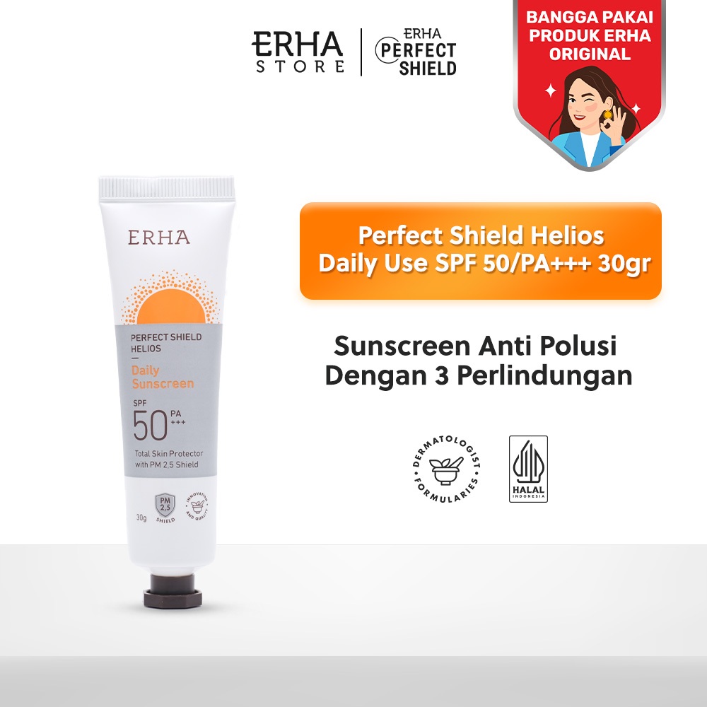 Jual ERHA Perfect Shield Helios SPF50/PA+++ 30g - Daily Sunscreen - Sunscreen Wajah Kulit Normal ...