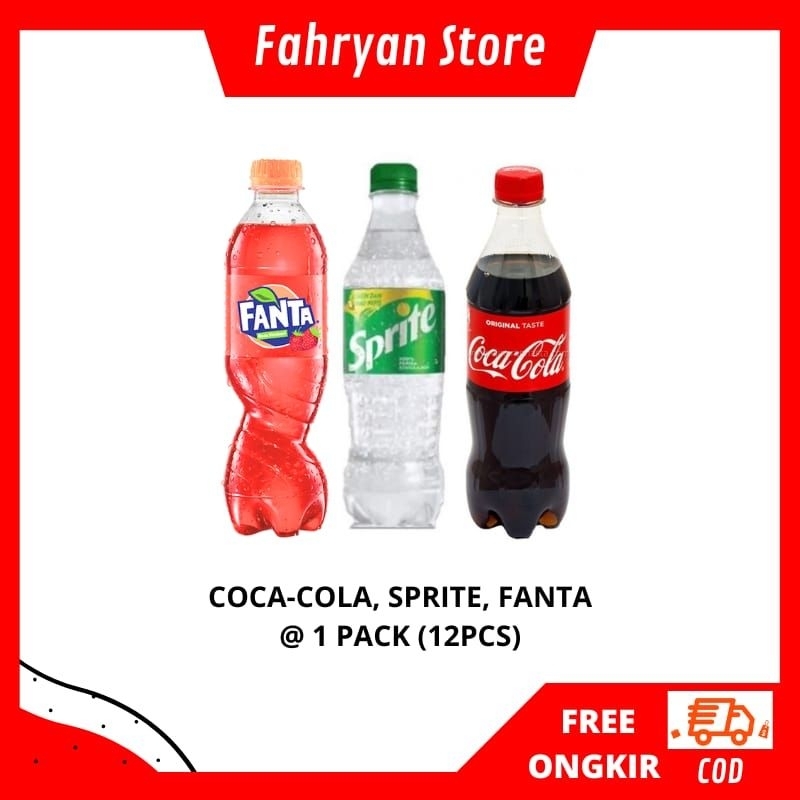 Jual Coca cola Sprite Fanta 390ml 1 pack isi 12 pcs | Shopee Indonesia