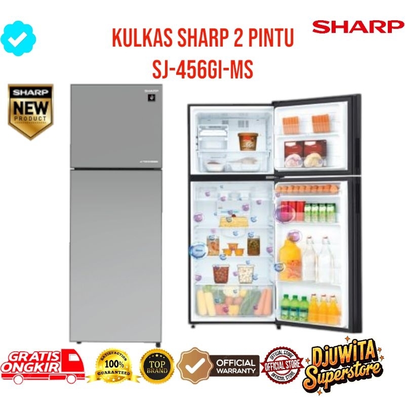 Jual KULKAS SHARP 2 PINTU SJ-456GI-MS 352 LITER | Shopee Indonesia