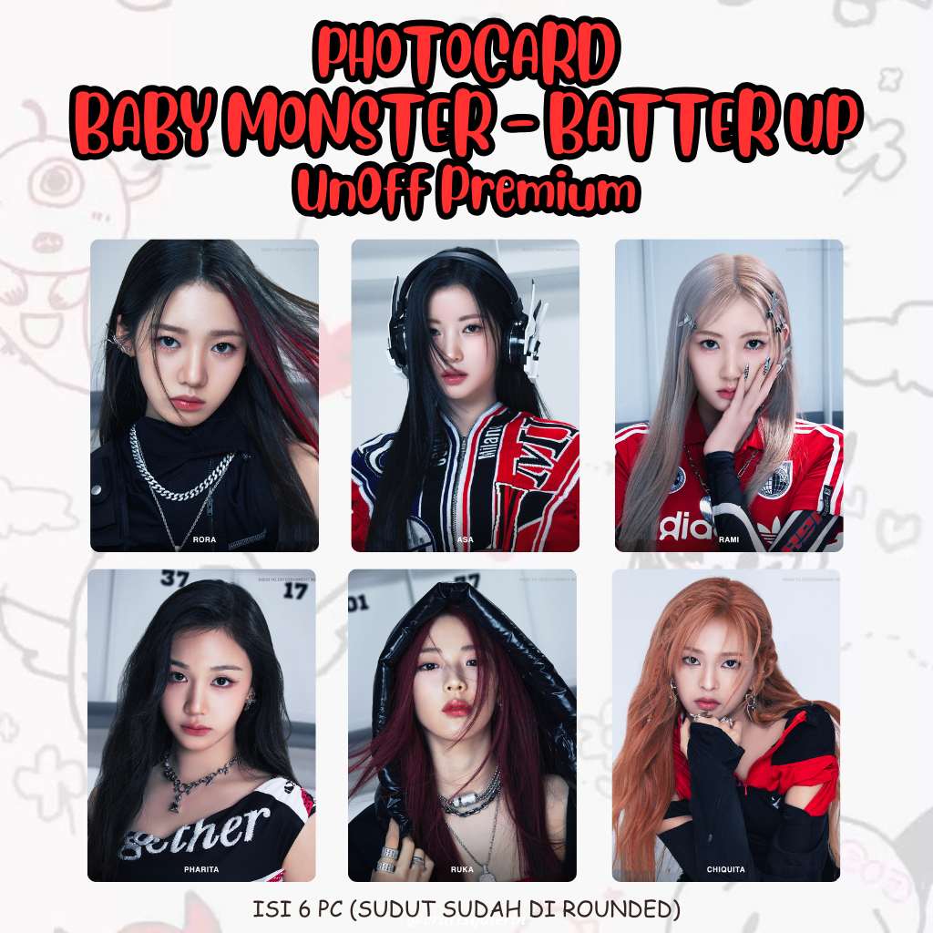Jual (6 PCS) PHOTOCARD BABYMONSTER BATTER UP TEASER IMAGE UNOFF ...