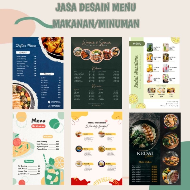 Jual Jasa Desain Menu Makanan/Minuman | Shopee Indonesia