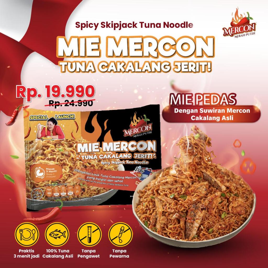 Jual [NEW] Mercon Merah Putih - Mie Mercon Tuna Cakalang Jerit || Mie ...