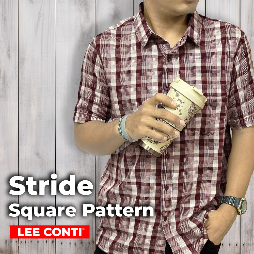 Jual Lee Conti Stride Kemeja Formal Pria Motif Kotak | Shopee Indonesia