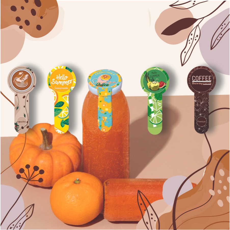 Jual STICKER SEGEL TUTUP BOTOL MINUMAN / STICKER SEGEL JAR / STICKER ...