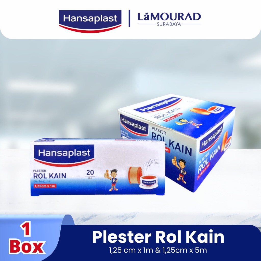 Jual HANSAPLAST Plester Luka Roll Kain 1,25 x 1m / 1,25 x 5m P3K Perban ...