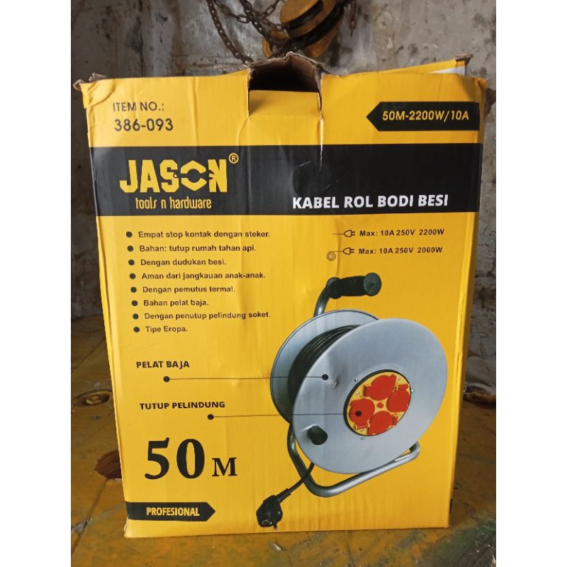 Jual Kabel Roll 50 Meter/ Kabel Roll 4 Lubang/ Heavy Duty Cable Reel ...