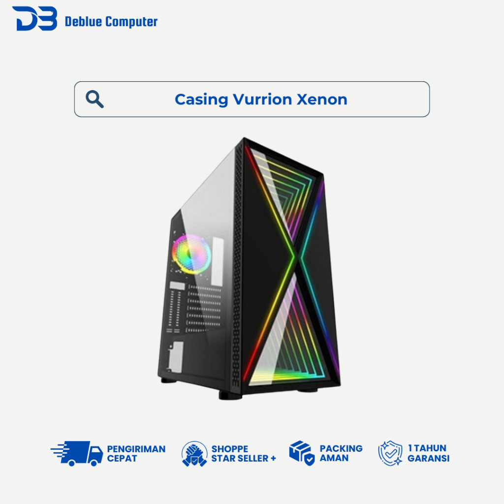 Jual VURRION XENON GAMING ATX MID COMPUTER CASE (Non Fan) | Shopee ...