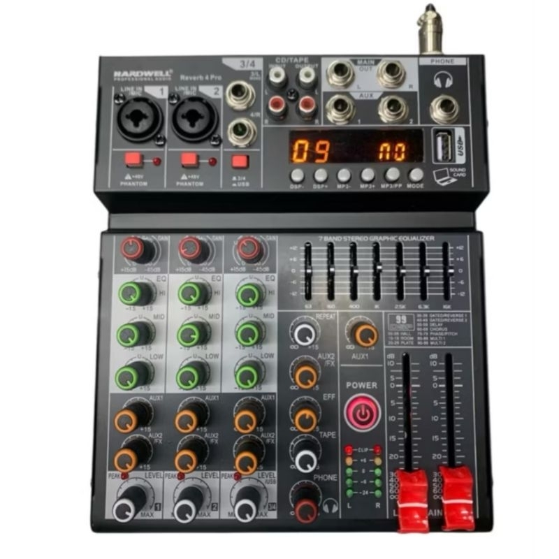 Jual Mixer Hardwell Reverb 4 Original 4 Channel Bluetooth - USB Interface | Shopee Indonesia
