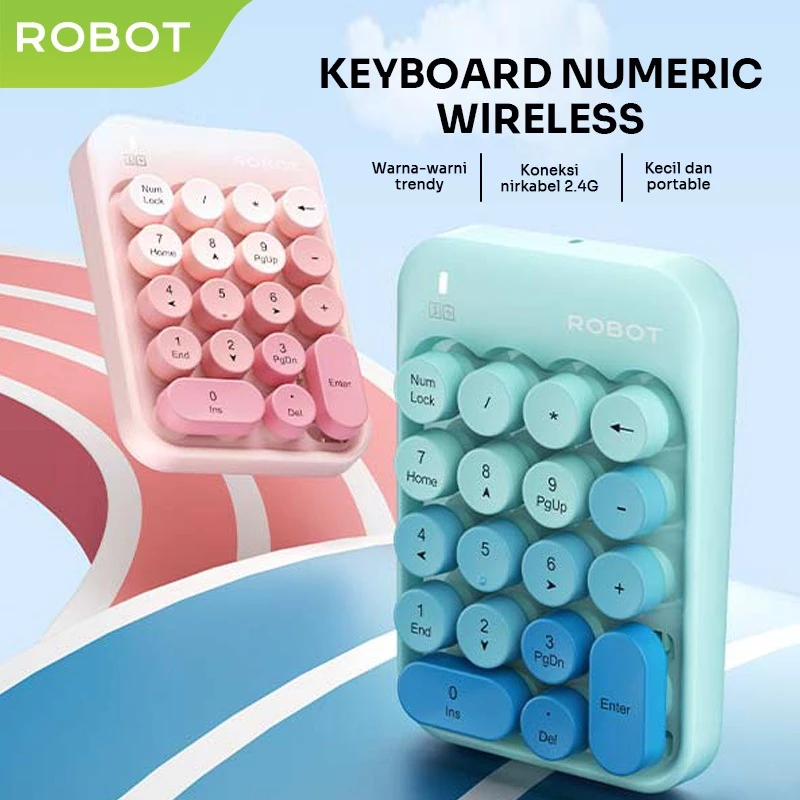 Jual ROBOT RK02 NUMERIC KEYPAD WIRELESS KEYBOARD ANGKA 2.4GHz WARNA ...
