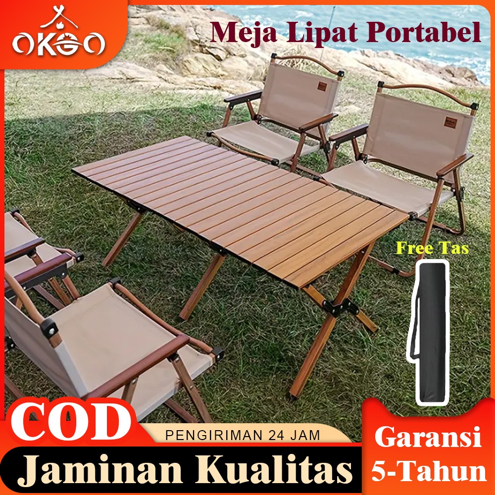 Jual OKGO Meja Lipat Outdoor Meja Lipat Portable Aluminium Meja Lipat ...