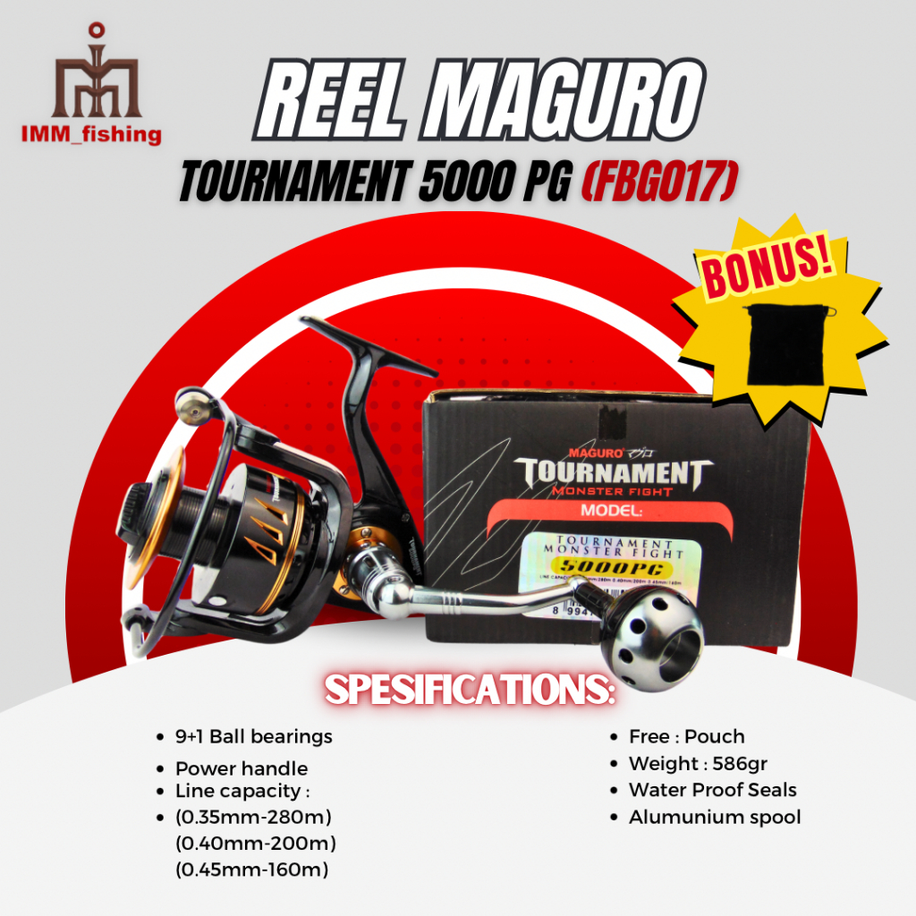 Jual REEL MAGURO TOURNAMENT | Alat Gulungan pancing | Spinning | Shopee Indonesia