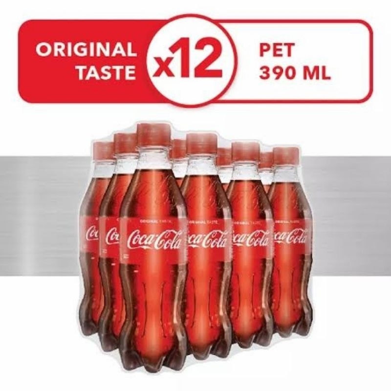 Jual coca cola 390 ml 1 dus isi 12 botol | Shopee Indonesia