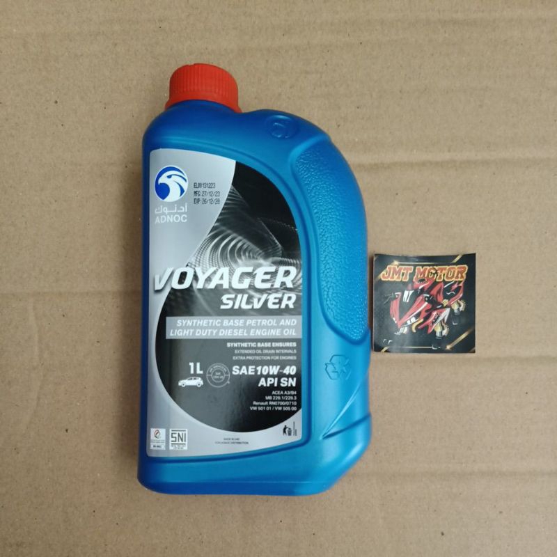 Jual OLI ADNOC VOYAGER SILVER 10W-40 1 LITER OLI MOTOR SPORT 1L | Shopee Indonesia