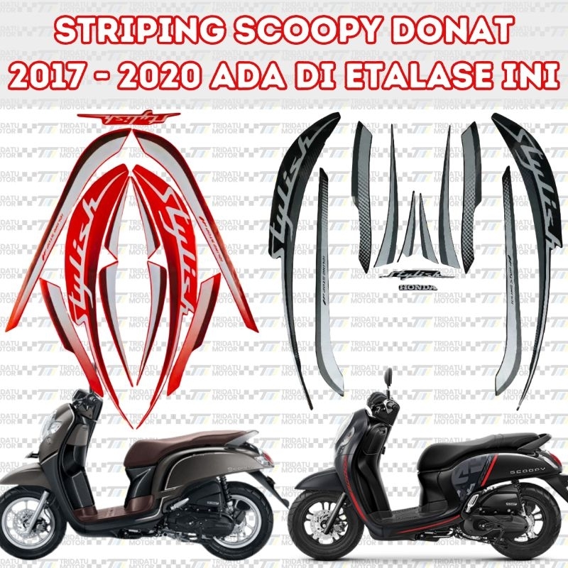 Jual STRIPING SCOOPY 2017 2018 2019 2020 ABU HITAM MERAH DOFF KUALITAS ...