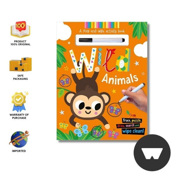 Jual Make Believe Ideas - Wipe Clean Wild Animals | Shopee Indonesia
