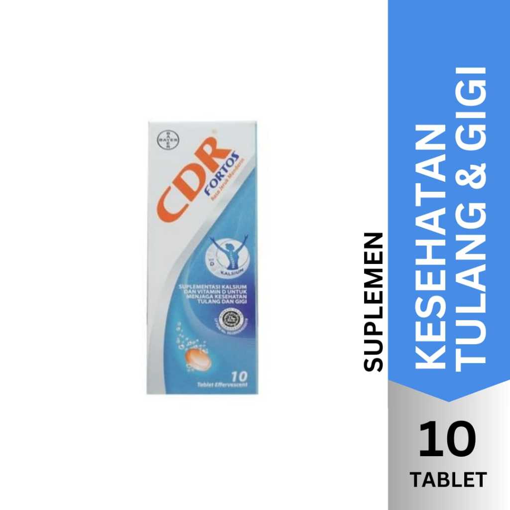 Jual CDR Fortos Suplemen Kalsium - 10 Tablet Kemasan baru - VITAMIN ...
