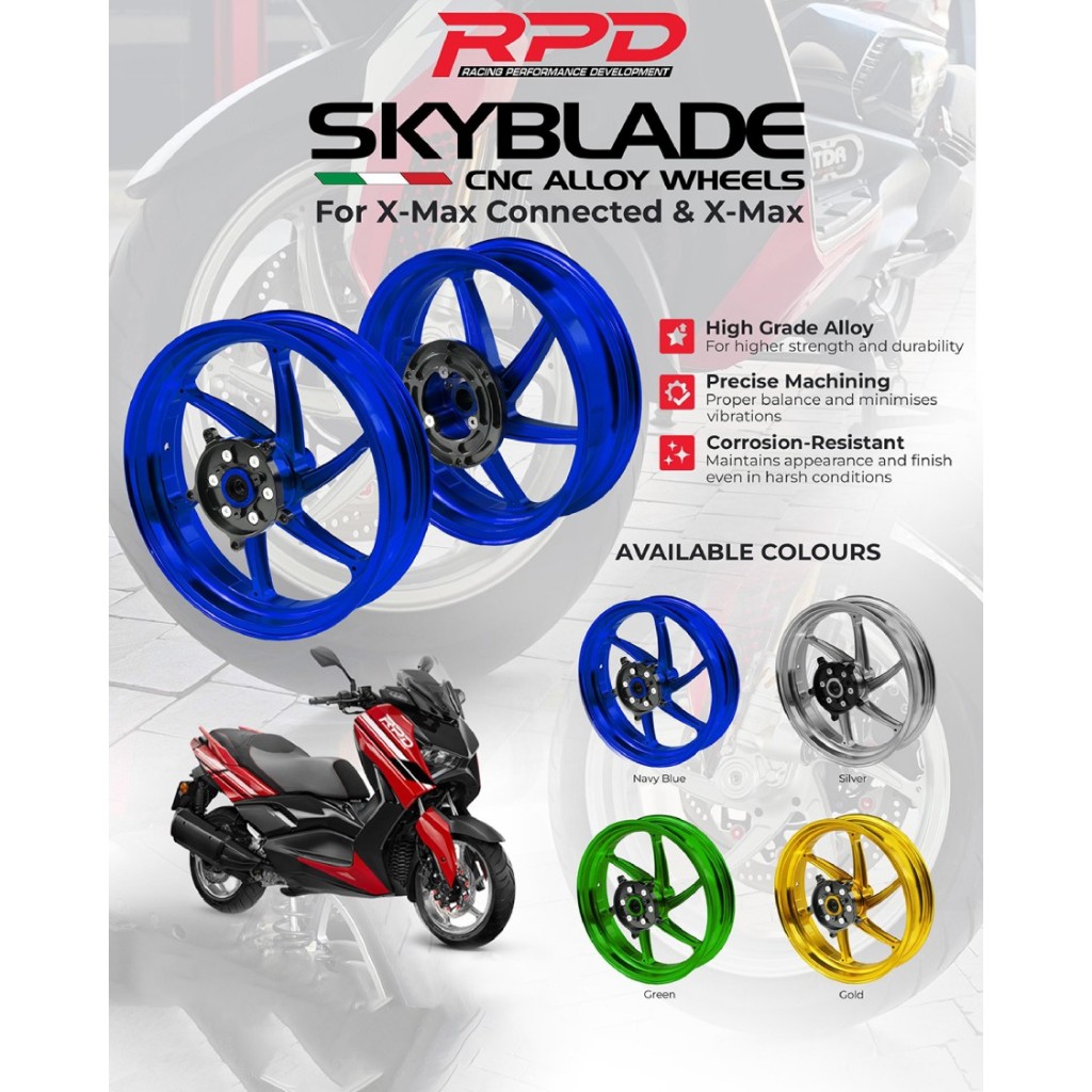 Jual VELG RPD CNC Casting Wheel Set Skyblade YAMAHA XMAX 250 OLD NEW ...