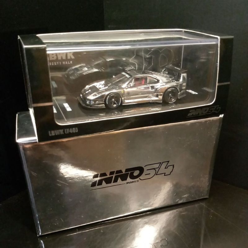 Jual INNO MODELS 1:64 LBWK F40 SILVER CHROME | Shopee Indonesia