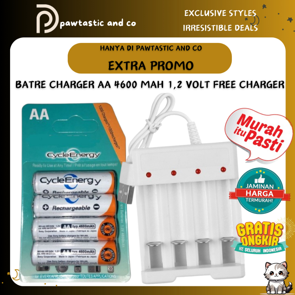 Jual Baterai Batere SoNY sonn SONY AA Rechargeable Bisa Di Cas Ulang ...