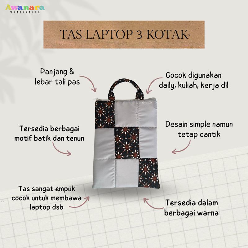 Jual tas Laptop puffy x batik dan tenun | Shopee Indonesia