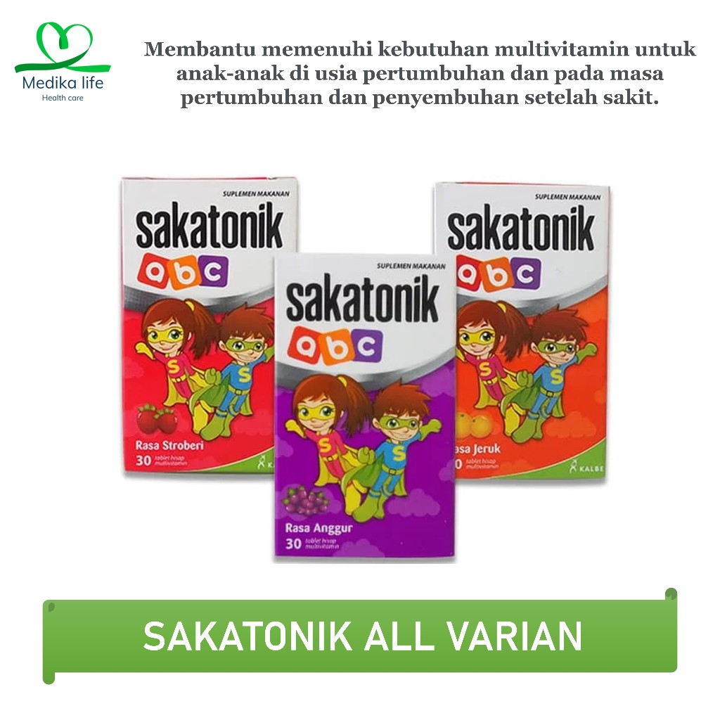 Jual SAKATONIK ABC ANAK ANAK ALL VARIAN ISI 30 TABLET HISAP - Vitamin ...