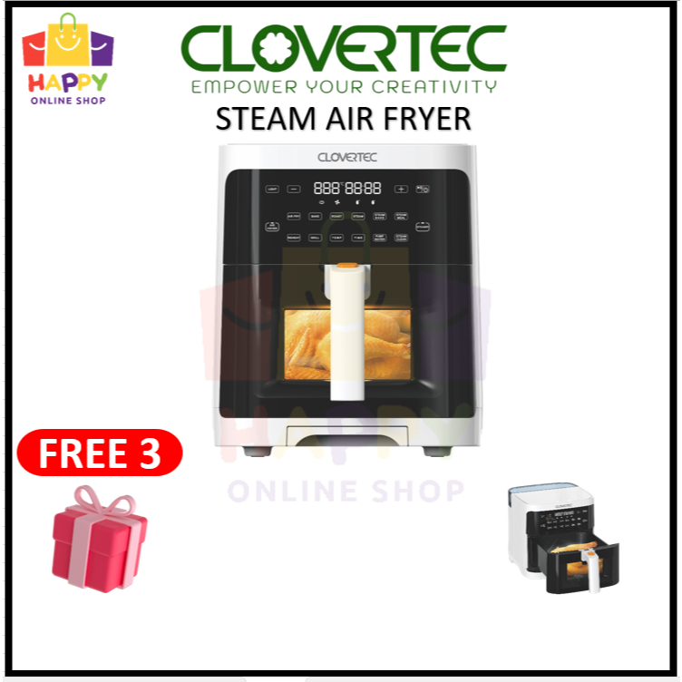 Jual CLOVERTEC Steamer Air Fryer Oven 6L XL 800W 10 Menu | Shopee Indonesia