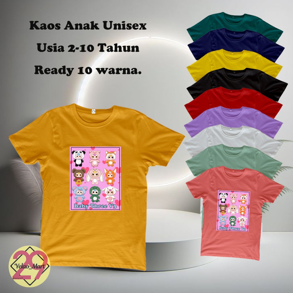 Jual LIMITED EDITION!! Kaos Anak Umur 2-10th BABY THREE V3 FULL TEAM/ BABY THREE WITH FRIENDS ...