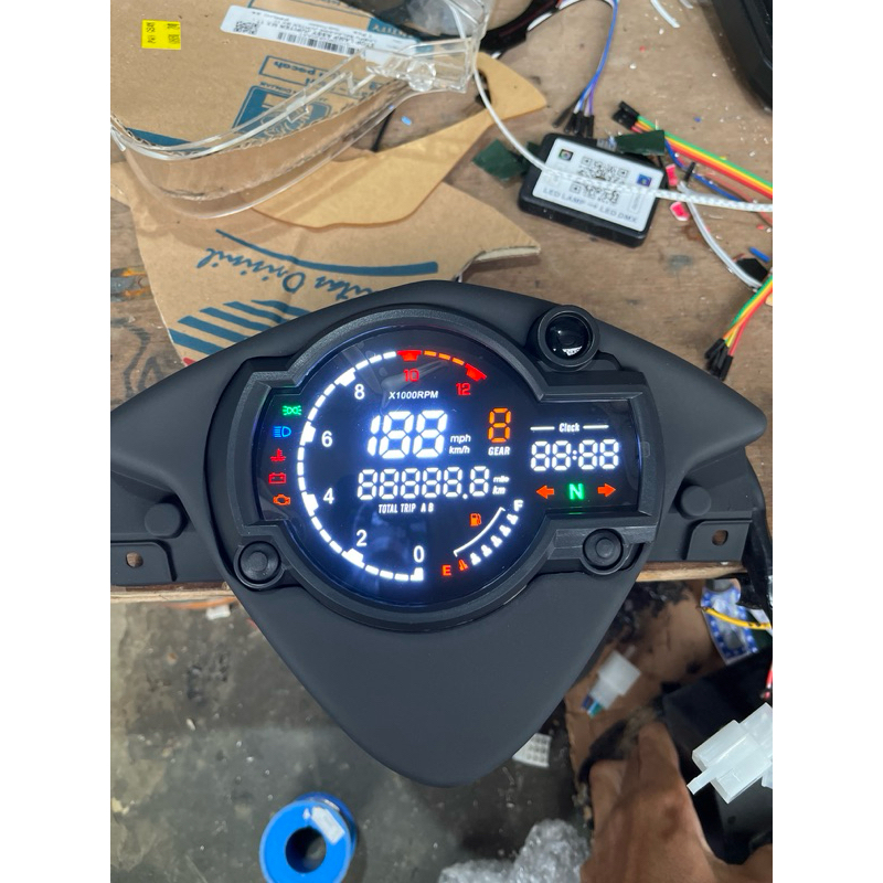 Jual SPEEDOMETER CUSTOM DIGITAL MIO SOUL KARBU | Shopee Indonesia