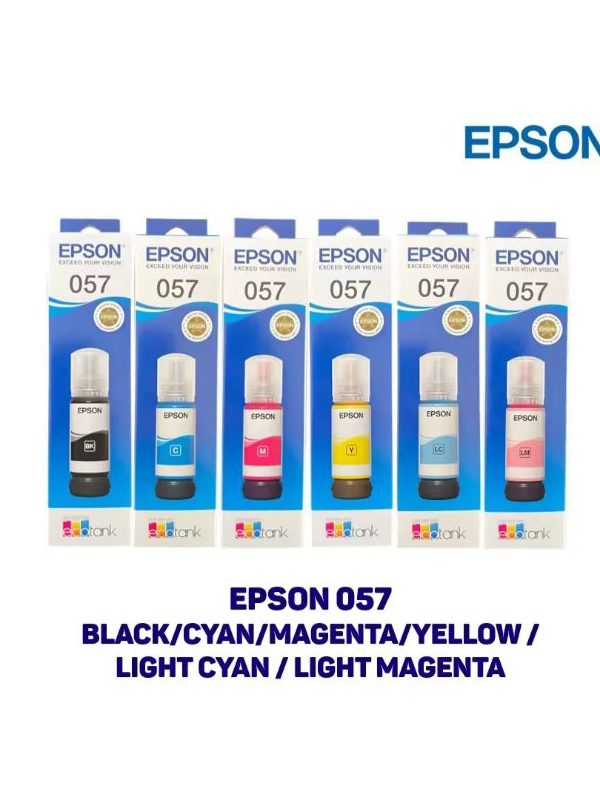 Jual Tinta Epson 057 Original (1Set 6Pcs) warna BK Y C M LM LC For ...