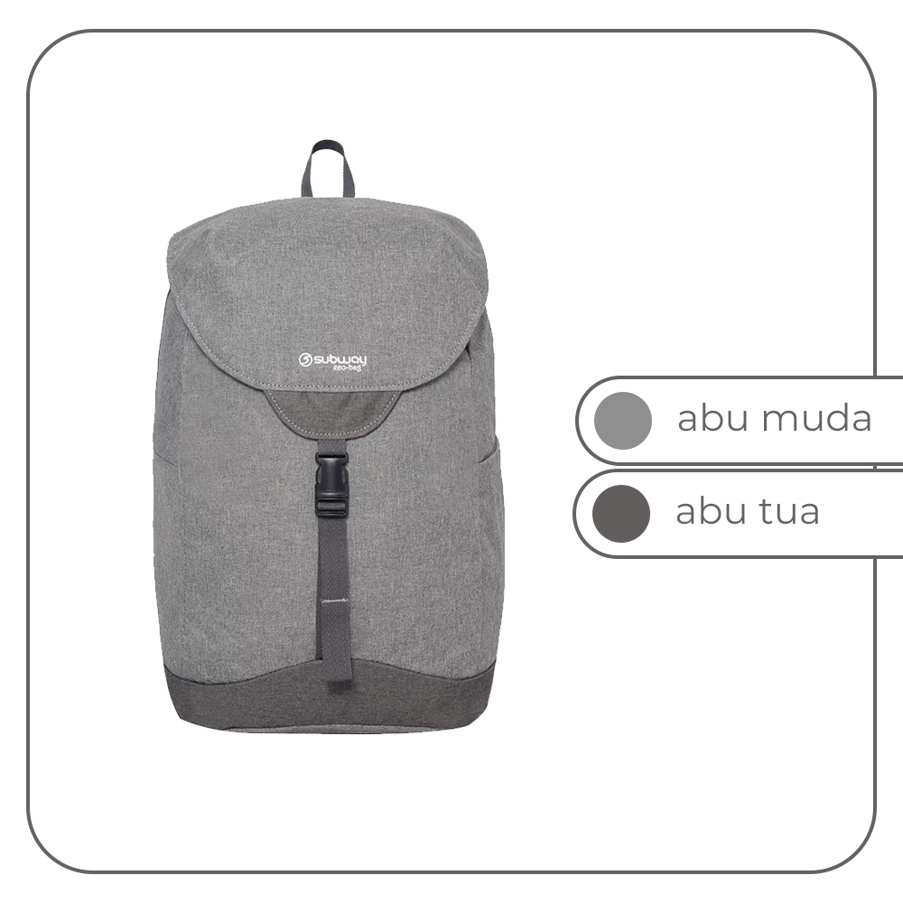 Jual Subway - Tas Ransel Wanita Backpack Kuliah Kerja FREE Rain Cover - 22575 EcoBag Series ...