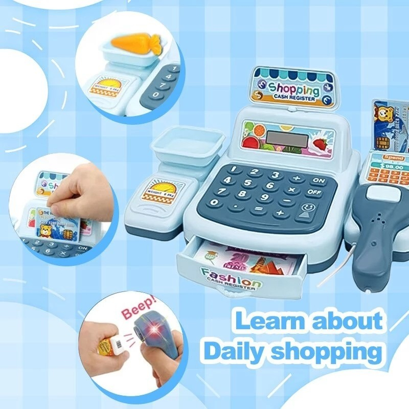 Jual Mainan Grocery Store Pretend Play Anak Cash Register Jumbo Kasir ...