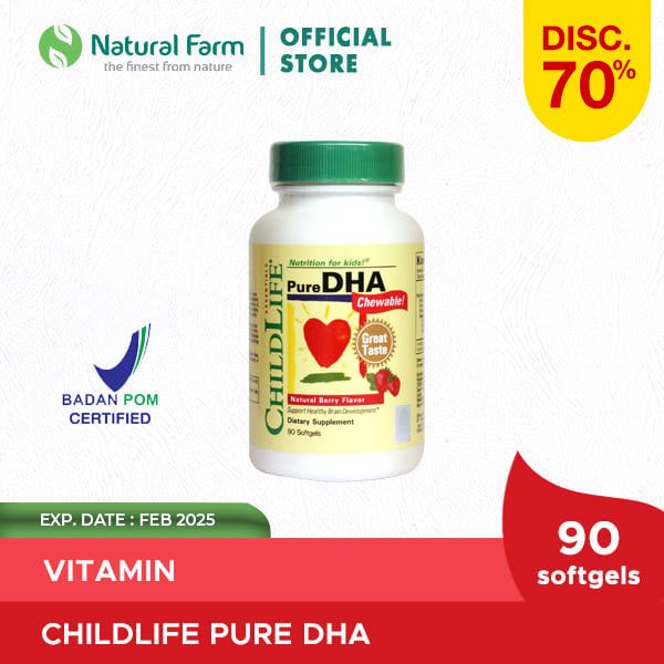 Jual Childlife Pure DHA Strawberry Flavor - 90 Softgels [Exp.Date 02/25] | Shopee Indonesia