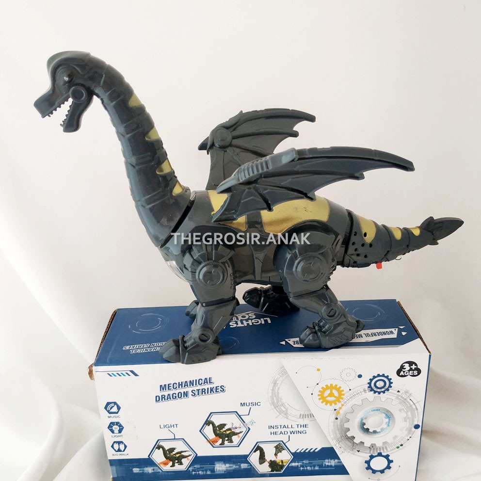 Jual TGA Mechanical Dragon Strikes LED Mainan Robot Naga Lampu Musik ...