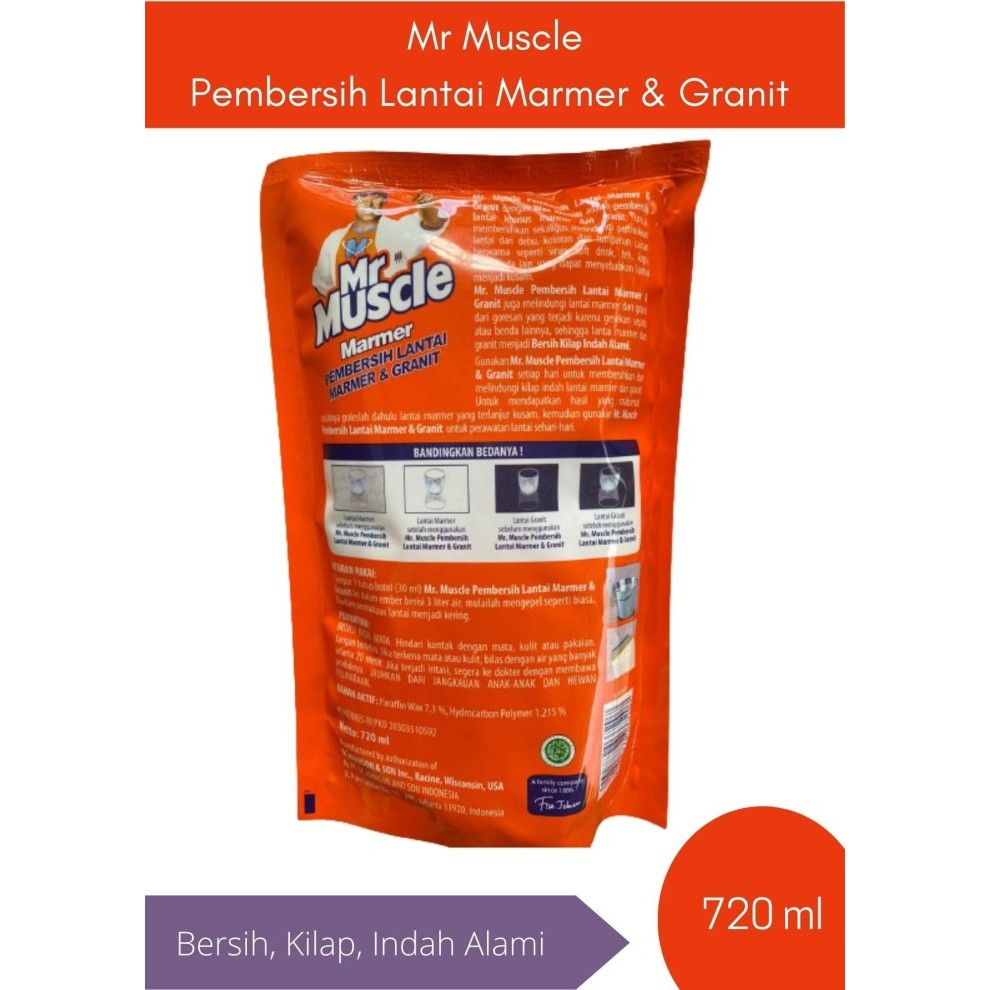 Jual Mr. Muscle Marmer Pembersih Lantai Marmer & Granit Pouch 720mL ...