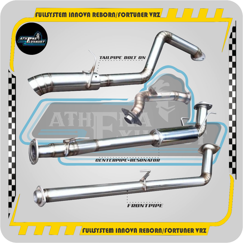 Jual KNALPOT MOBIL FULLSYSTEM INNOVA REBORN / FORTUNER VRZ/ 2KD NON VNT ...