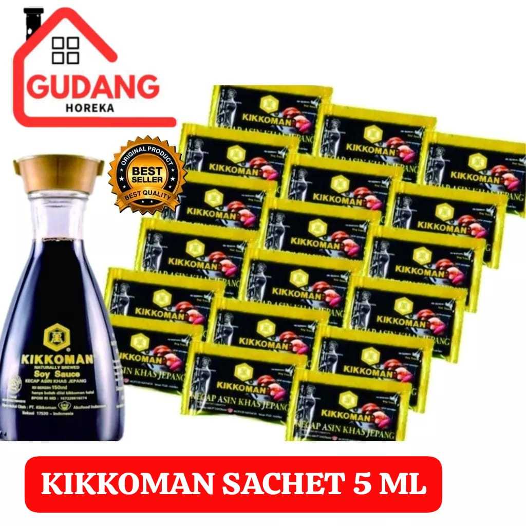 Jual Kikkoman Shoyu 5ml Halal Kecap Asin Khas Jepang Sachet Eceran ...